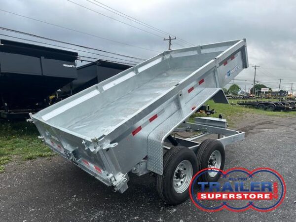 BWise 7 x 12 Low Profile Dump Trailer - Galvanized