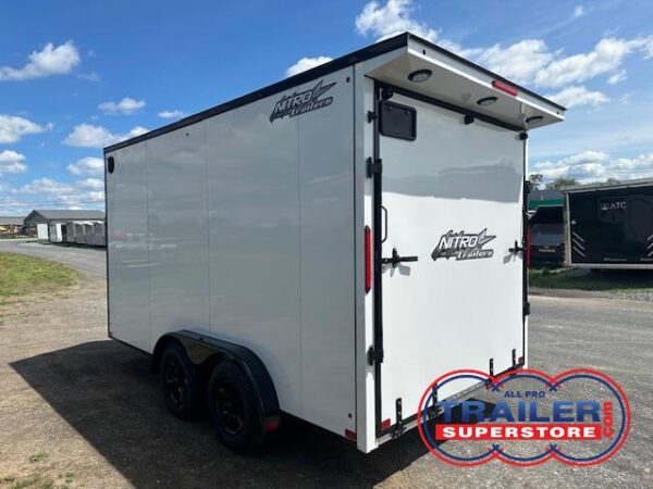 Nitro 7.5x14 V-Nose Enclosed Cargo Trailer- Black Trim