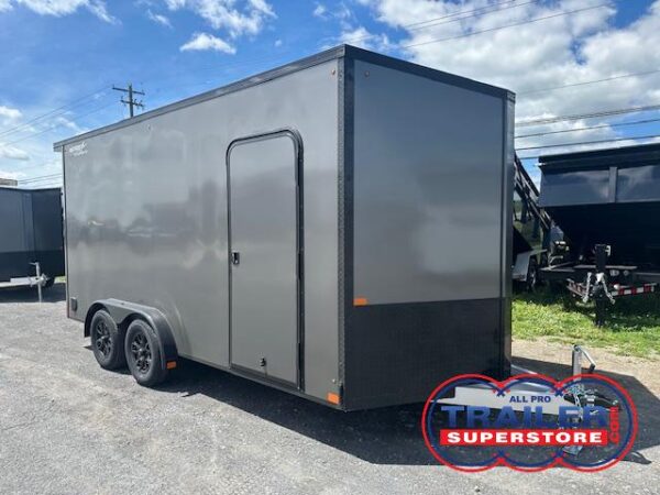 Nitro 7.5x16 V-Nose Enclosed Cargo Trailer- Black Trim