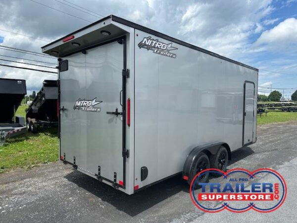 Nitro 7.5x18 V-Nose Enclosed Cargo Trailer- Black Trim