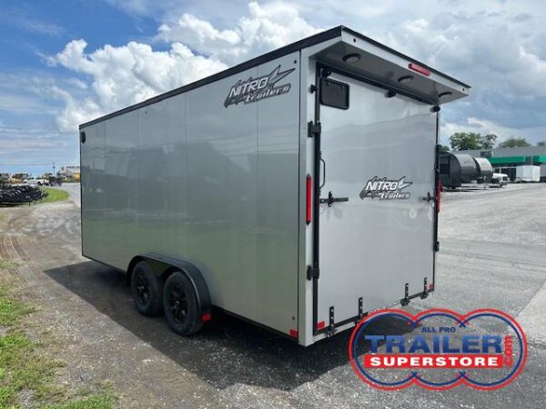 Nitro 7.5x18 V-Nose Enclosed Cargo Trailer- Black Trim