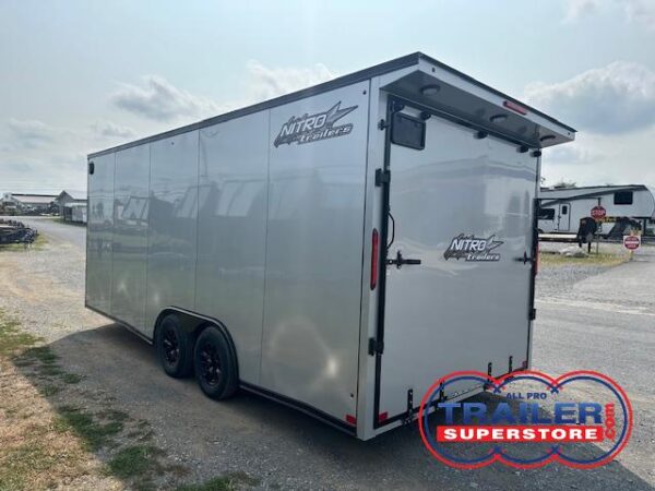 Nitro 8.5 x 20 Aluminum Enclosed Aluminum Car Trailer - V Nose