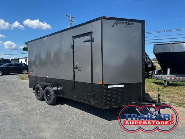 Homesteader 7 x 16 V-Nose Enclosed Cargo Trailer – Spoiler