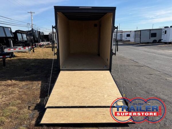 Covered Wagon 6 x 12 Enclosed Cargo Trailer - Black Trim