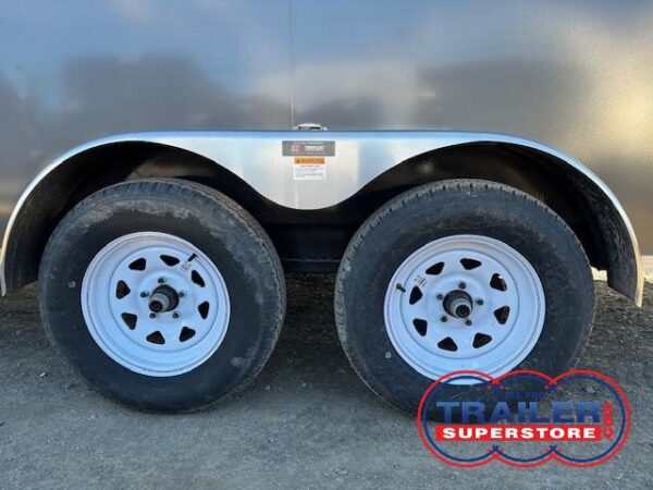 Car Mate 7 x 18 Enclosed V-Nose Cargo Trailer - Windows