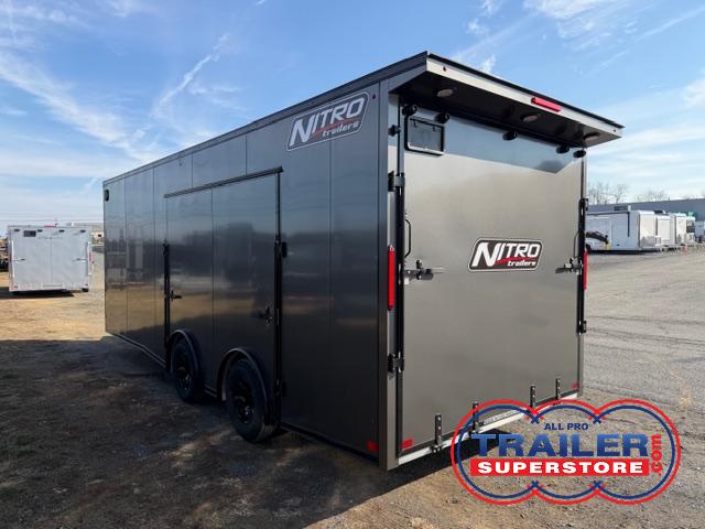Nitro 8.5 x 22 Aluminum Enclosed Aluminum Car Trailer - V Nose