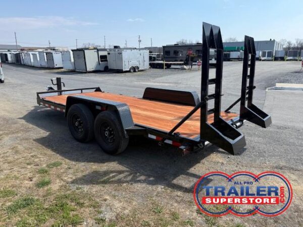BWise 7 x 16 Low Profile HD Equipment Trailer - Ladder Ramps