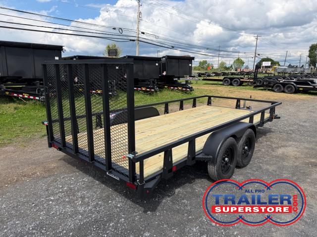 HTC 7 x 16 Landscape Utility Trailer - Tandem Axle