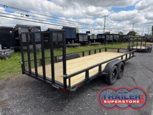HTC 7 x 20 Landscape Utility Trailer - Tandem Axle